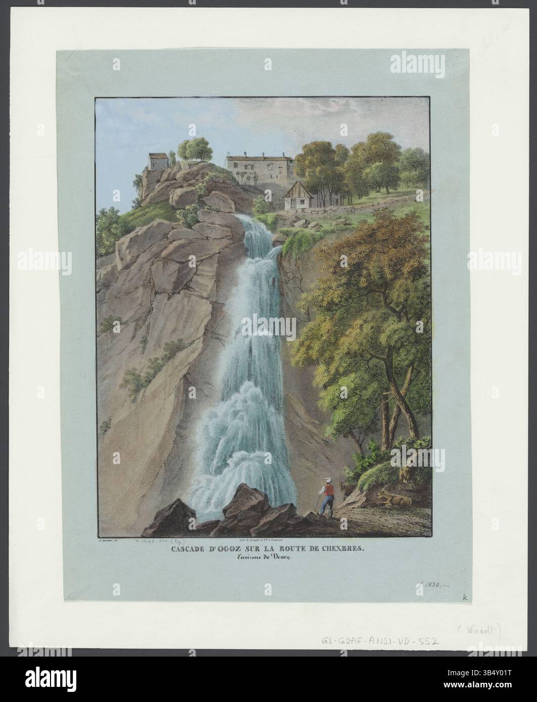 This 19th-century lithograph, created by F. Bercher and printed by ...