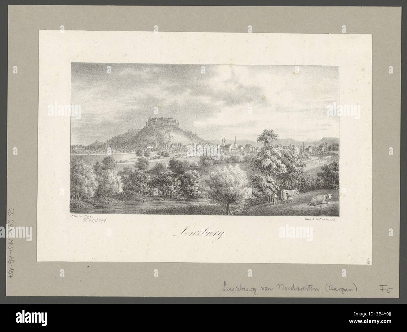 A lithograph from the 19th century by Jacques Rothmüller, with ...