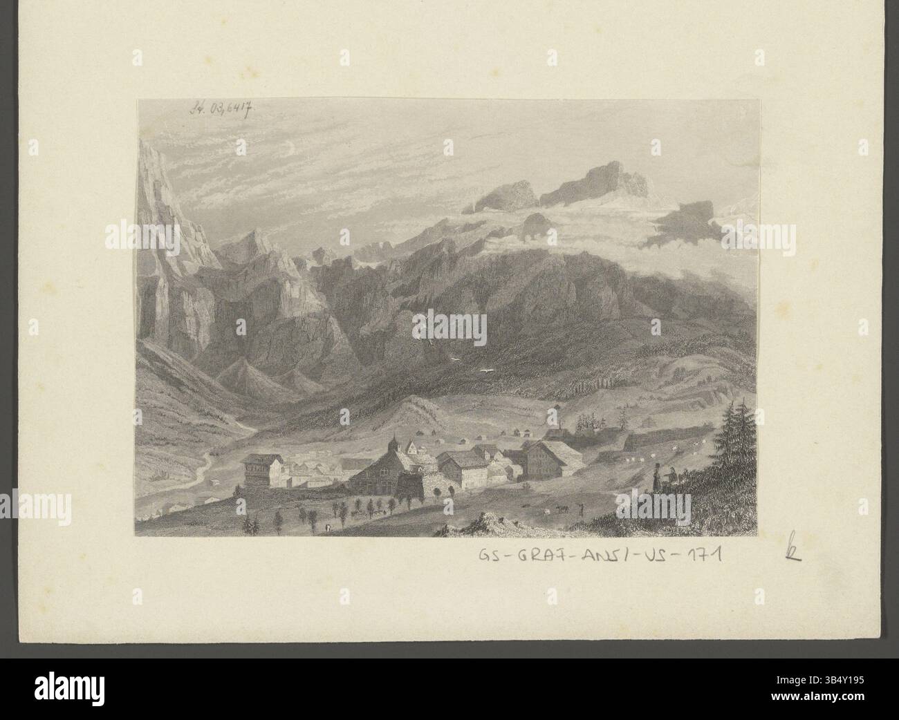 A steel engraving print from 1836-1838 titled 'The Baths of Leuck ...