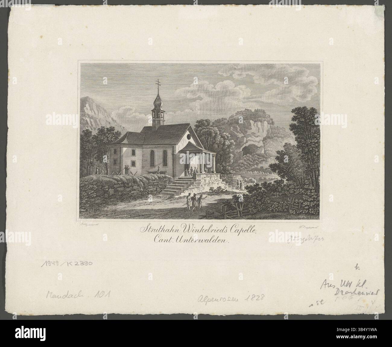 Etching from 1828 by Gabriel Ludwig Lory and Daniel David Burgdorfer ...