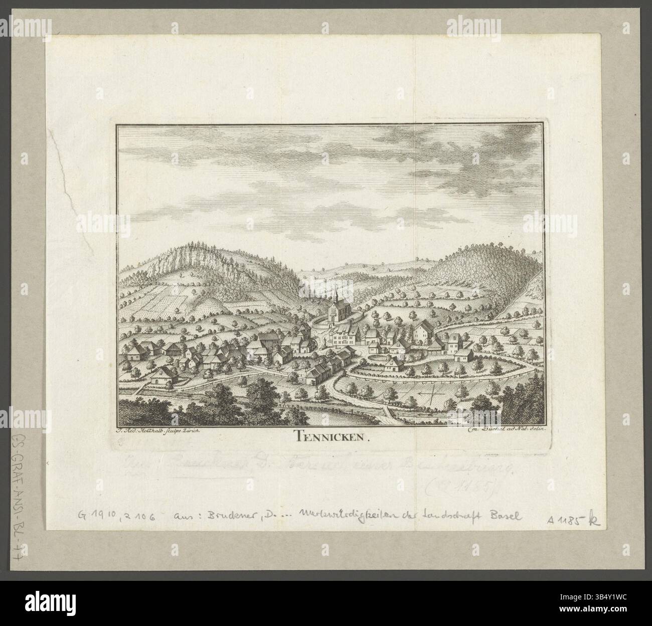 This 1760 etching print by Emanuel Büchel and Johann Rudolf Holzhalb ...