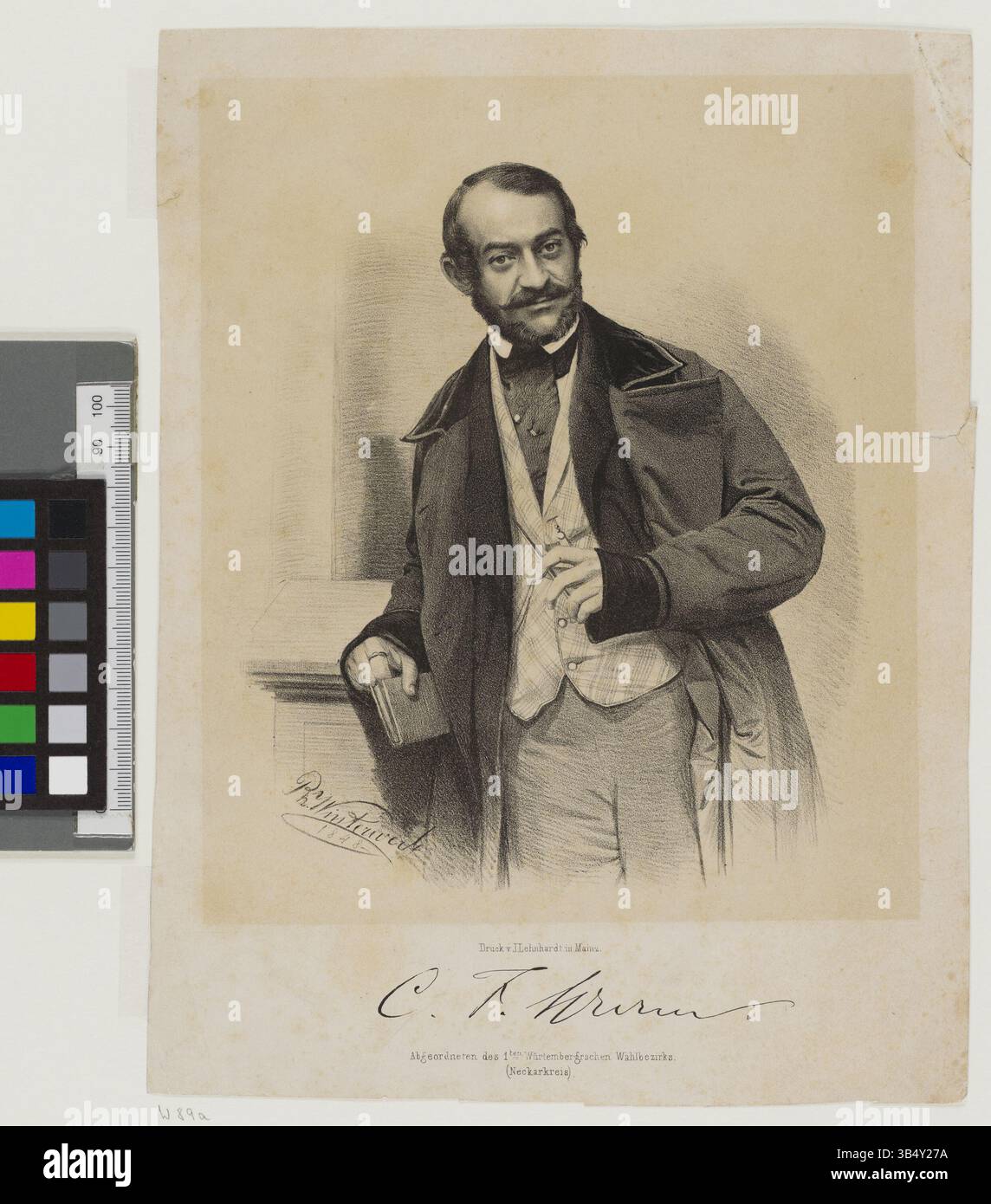 This lithograph of Christian Friedrich Wurm, preserved at the Hamburg ...