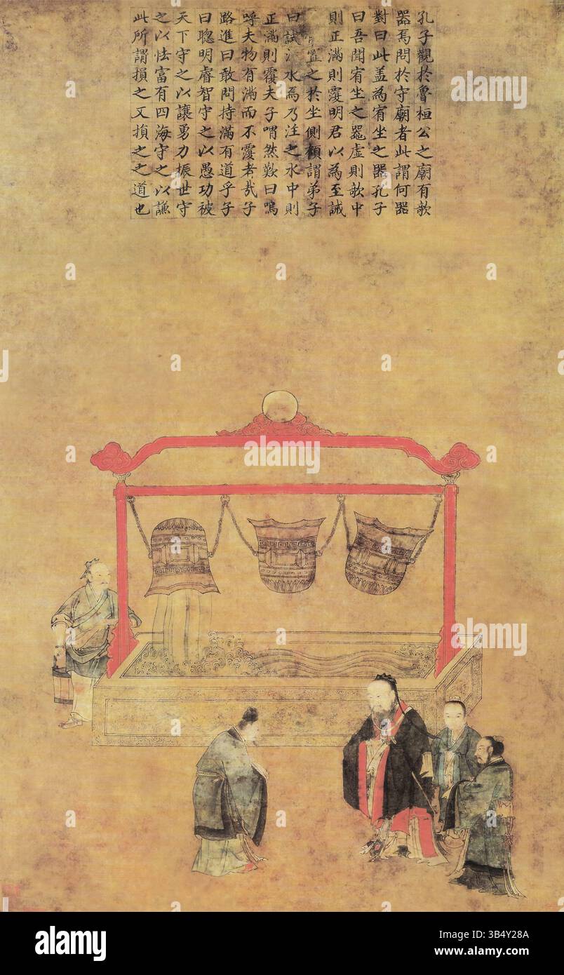 This painting, housed at the Confucius Museum, shows Confucius ...