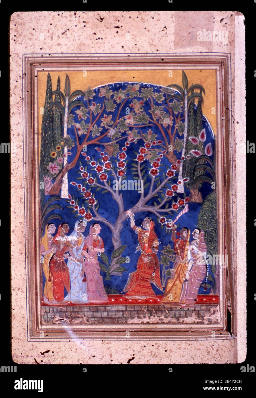 This manuscript, dating to 1565, features 12 Deccani paintings ...