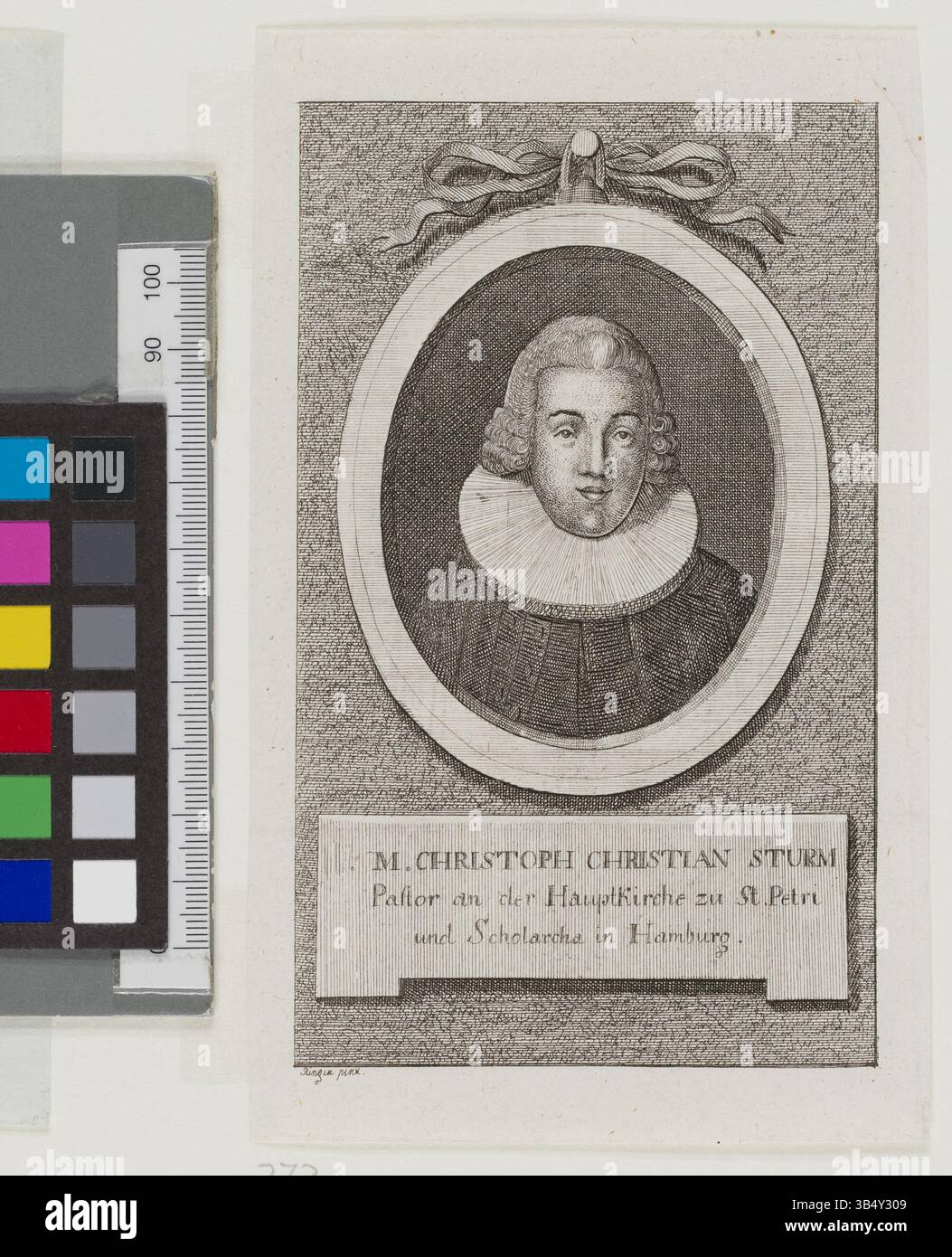 The copperplate portrait of Christoph Christian Sturm, housed in the ...