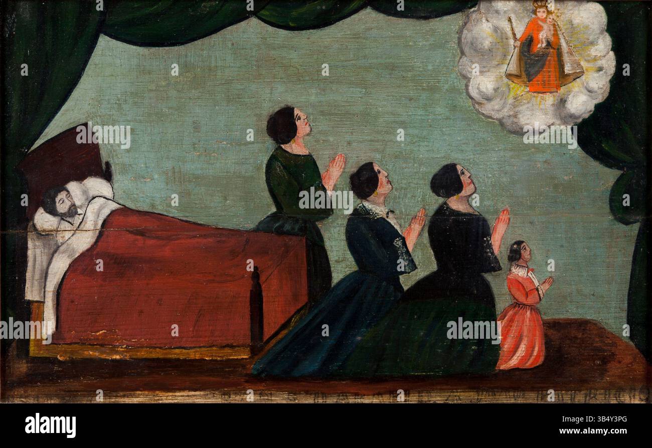 This 19th-century ex-voto from Portugal illustrates the miraculous cure ...