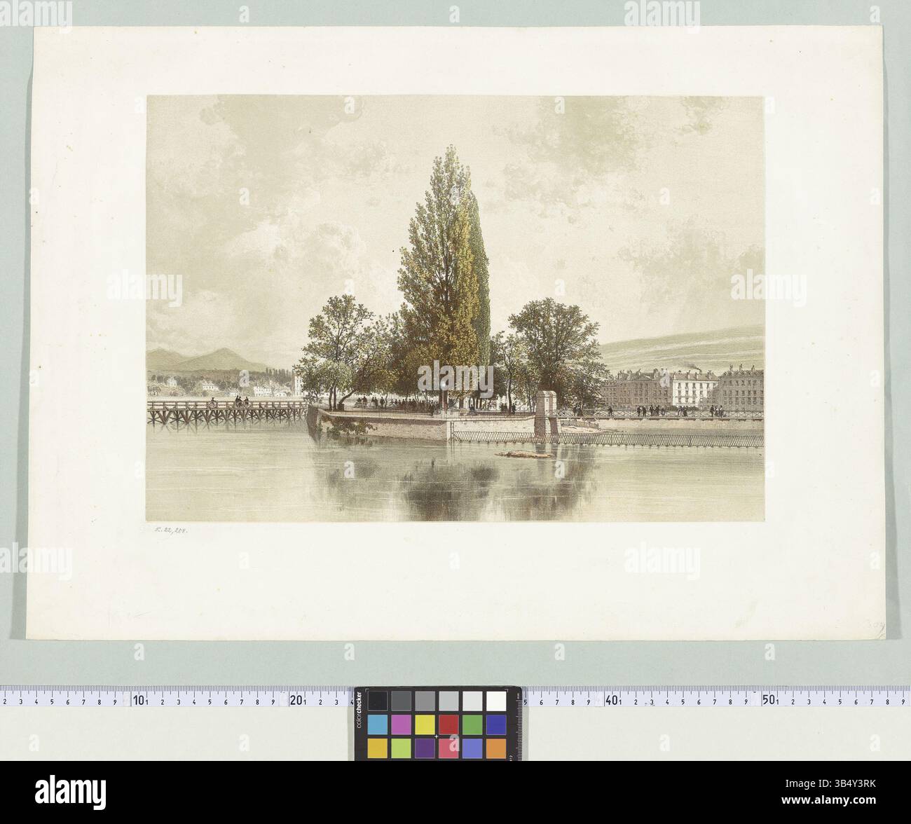 This lithograph by Ferrier père et fils captures the eastern view of ...