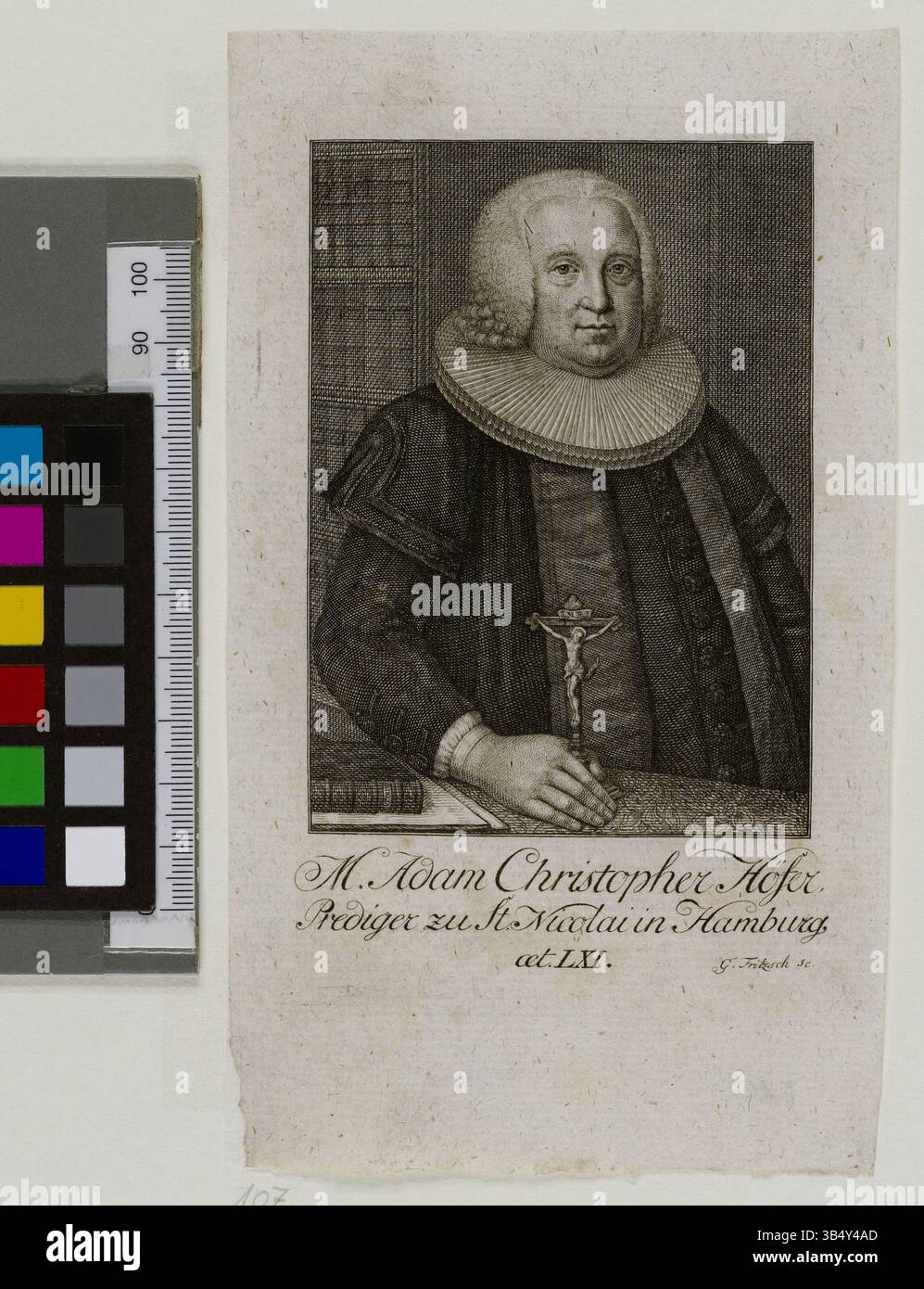 Portrait of M. Adam Christopher Höfer, preacher at St. Nicolai in ...