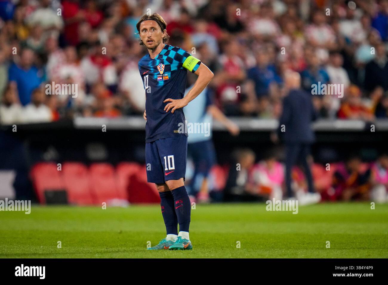 ROTTERDAM, NETHERLANDS - JUNE 18: Luka Modric of Croatia looks on ...