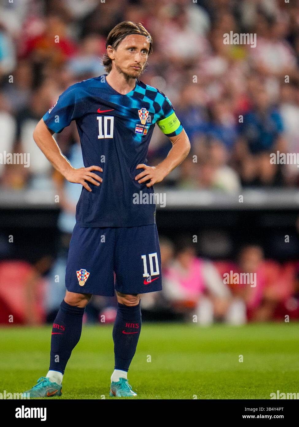 ROTTERDAM, NETHERLANDS - JUNE 18: Luka Modric of Croatia looks on ...