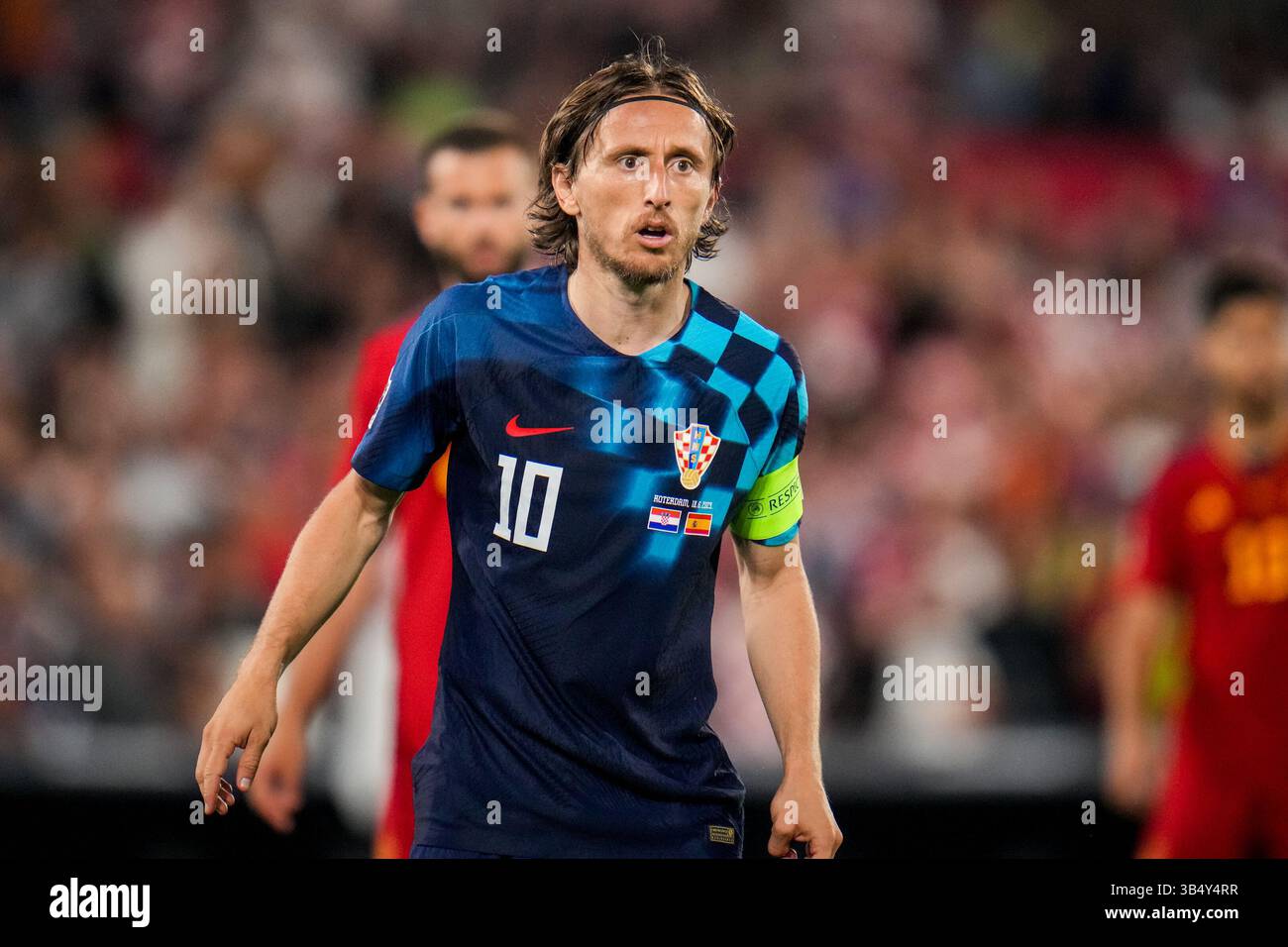 ROTTERDAM, NETHERLANDS - JUNE 18: Luka Modric of Croatia looks on ...