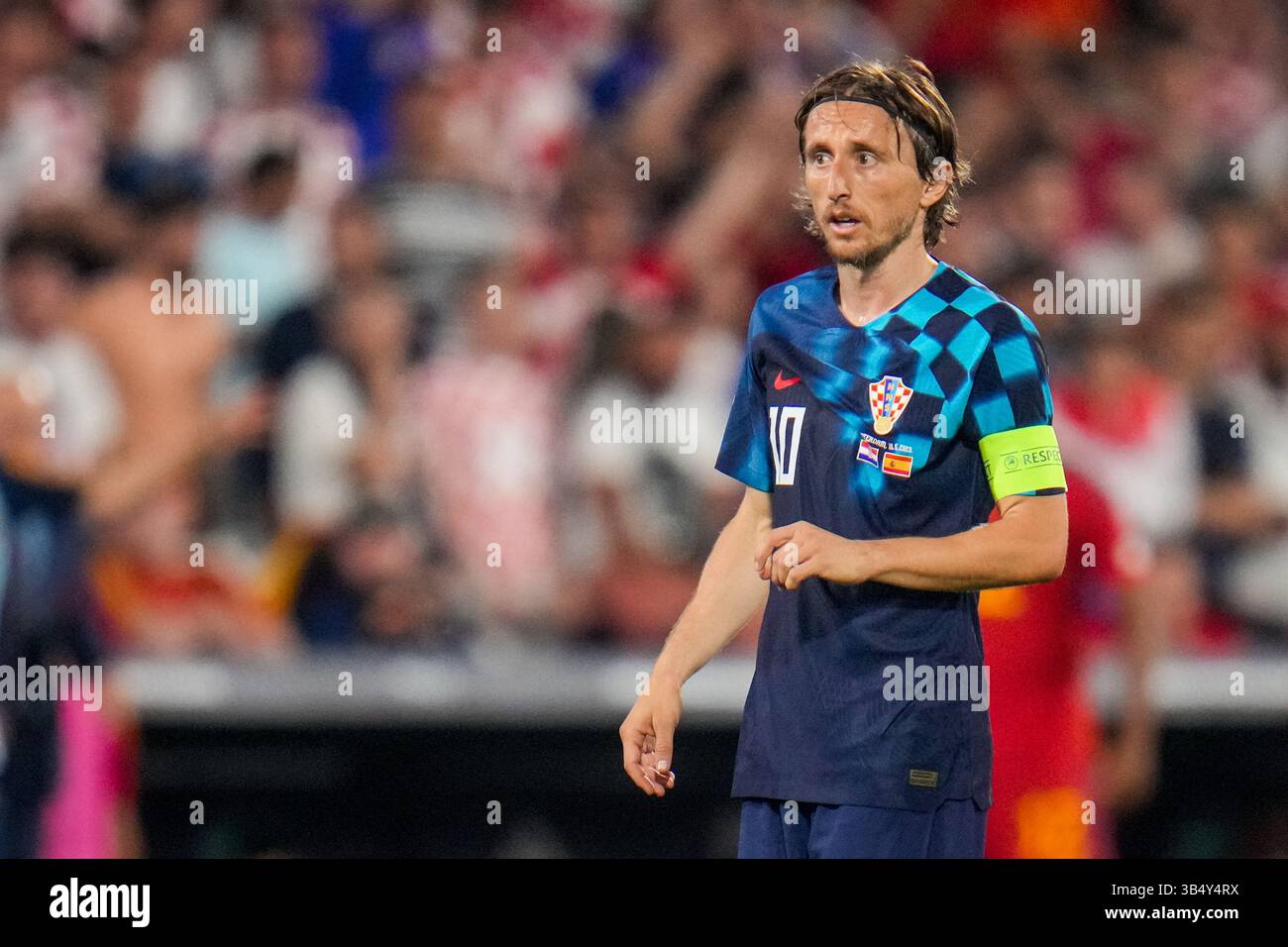 ROTTERDAM, NETHERLANDS - JUNE 18: Luka Modric of Croatia looks on ...