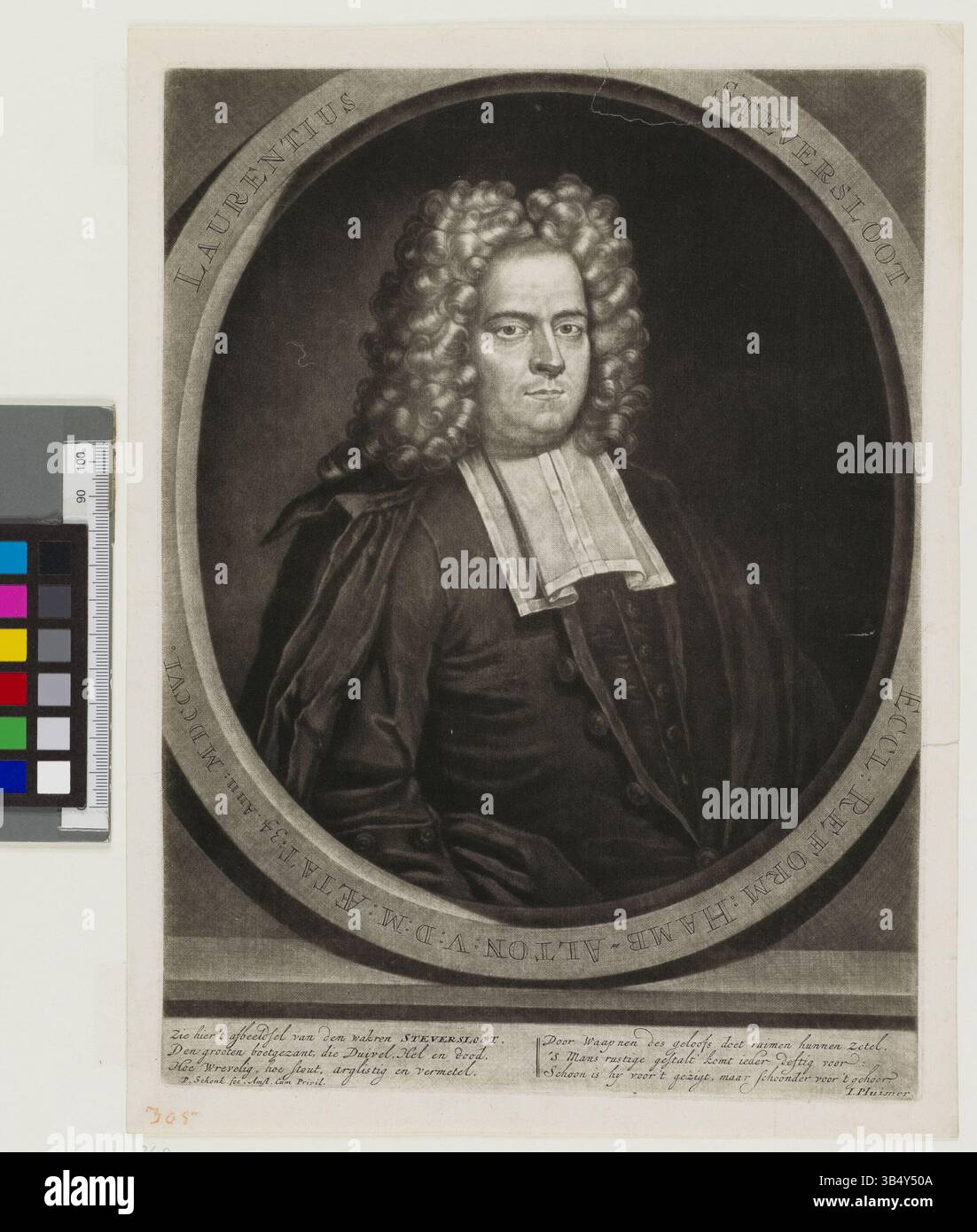 Portrait of Laurentius Steversloot by Pieter Schenk, held in the ...