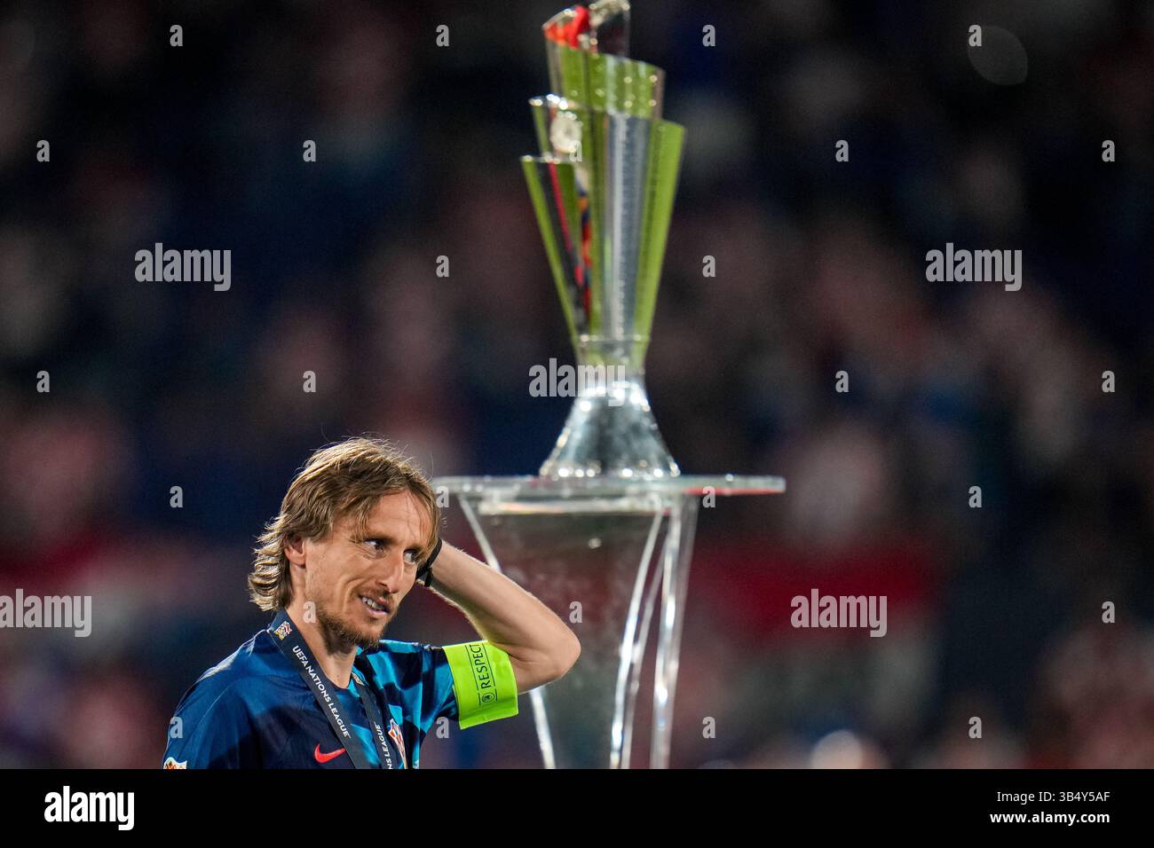 ROTTERDAM, NETHERLANDS - JUNE 18: Luka Modric of Croatia walks past the ...