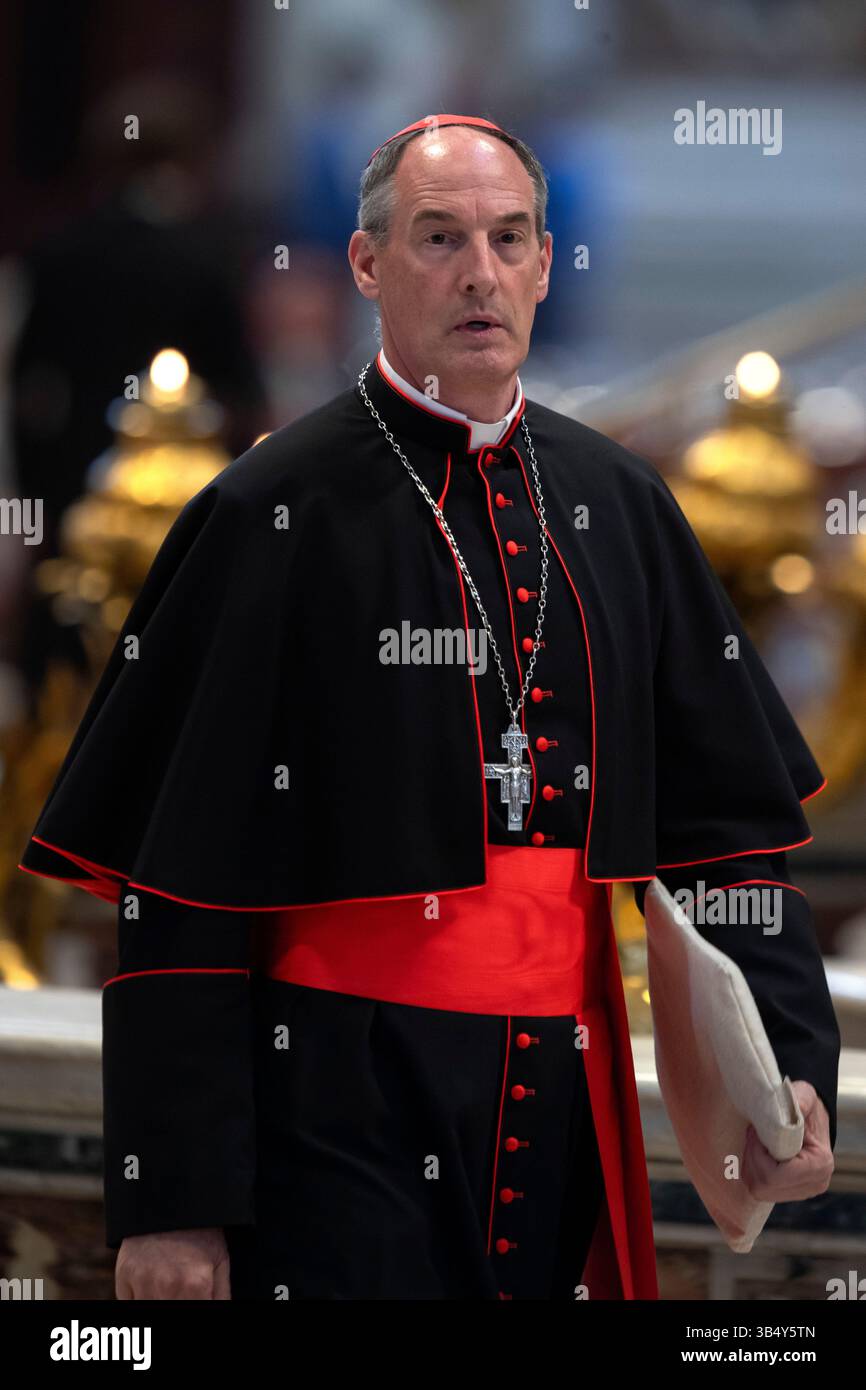 Cardinal François-Xavier Bustilloarrives for a mass on the fifth day of ...