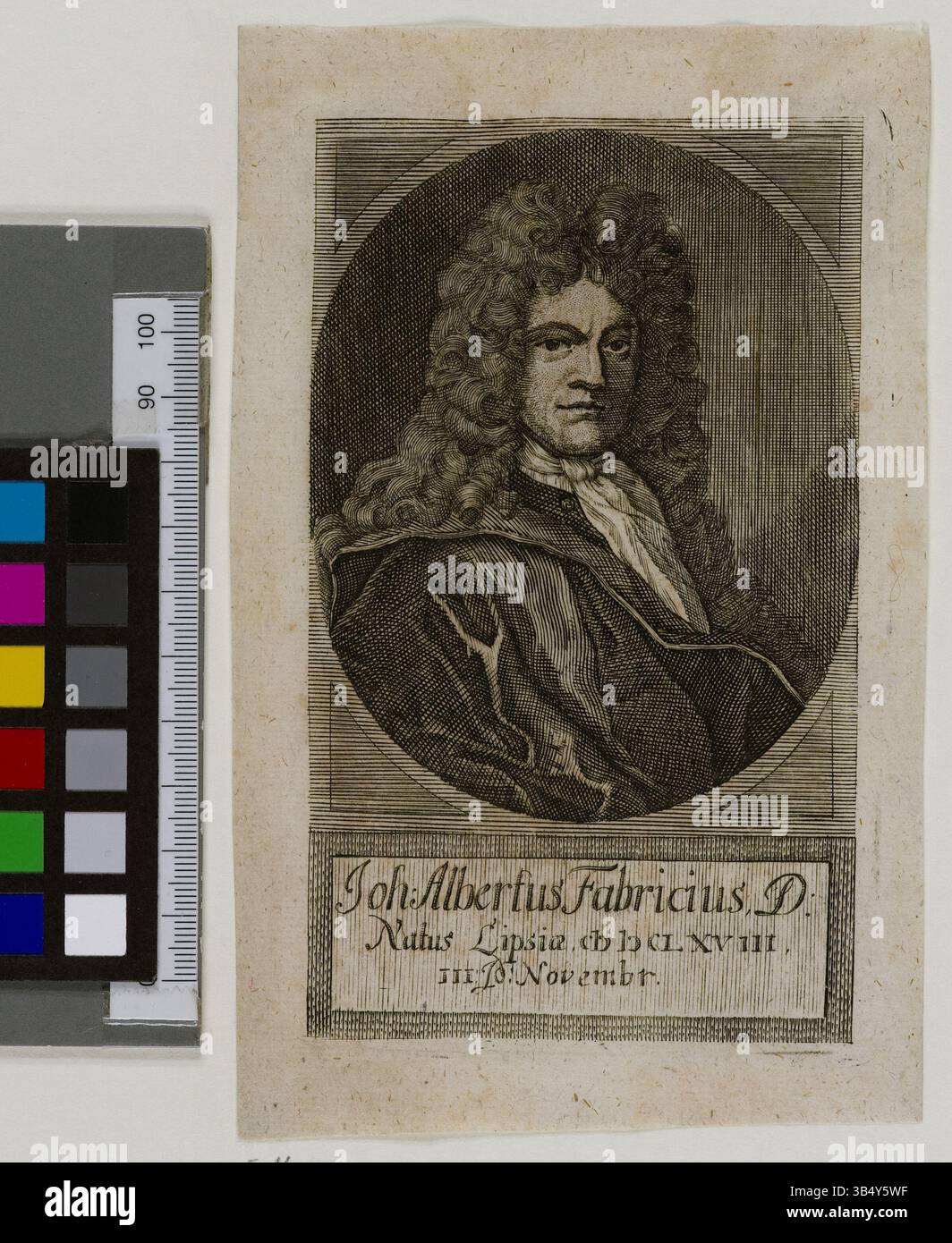 A copper engraving portrait of Johann Albert Fabricius, preserved in ...