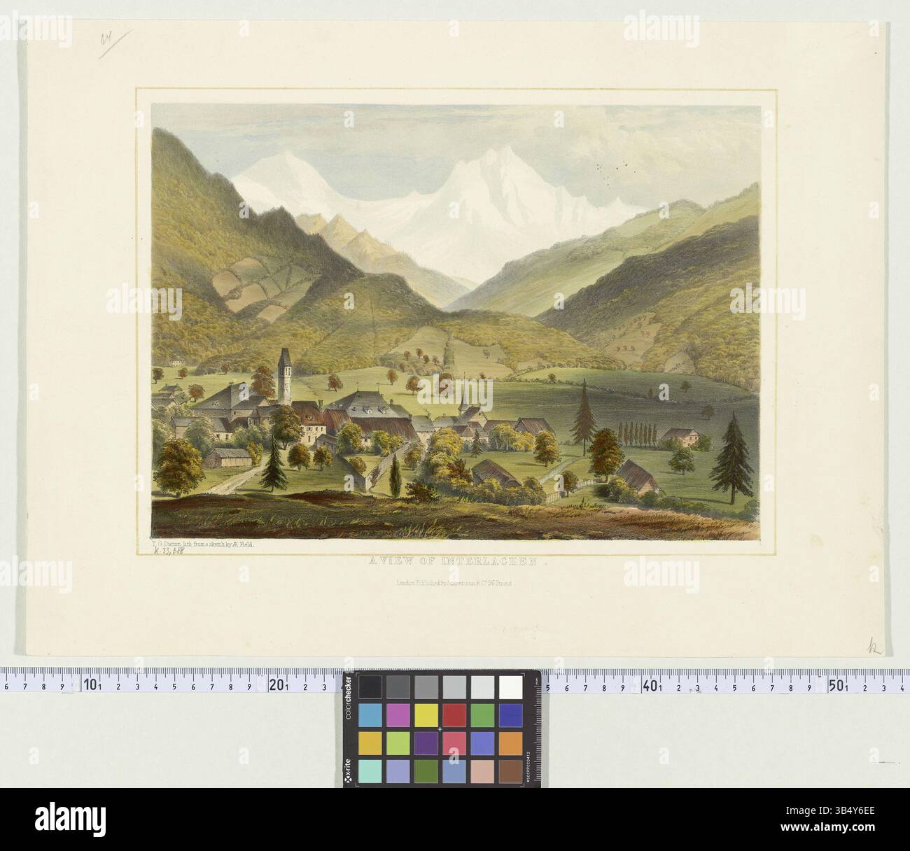 A 19th-century lithograph by Thomas Goldsworthy Dutton, showing a ...