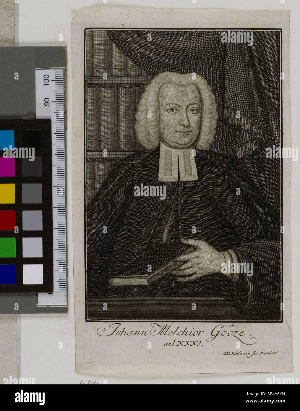 Copper engraving of Johann Melchior Goeze by Johann David Schleuen ...