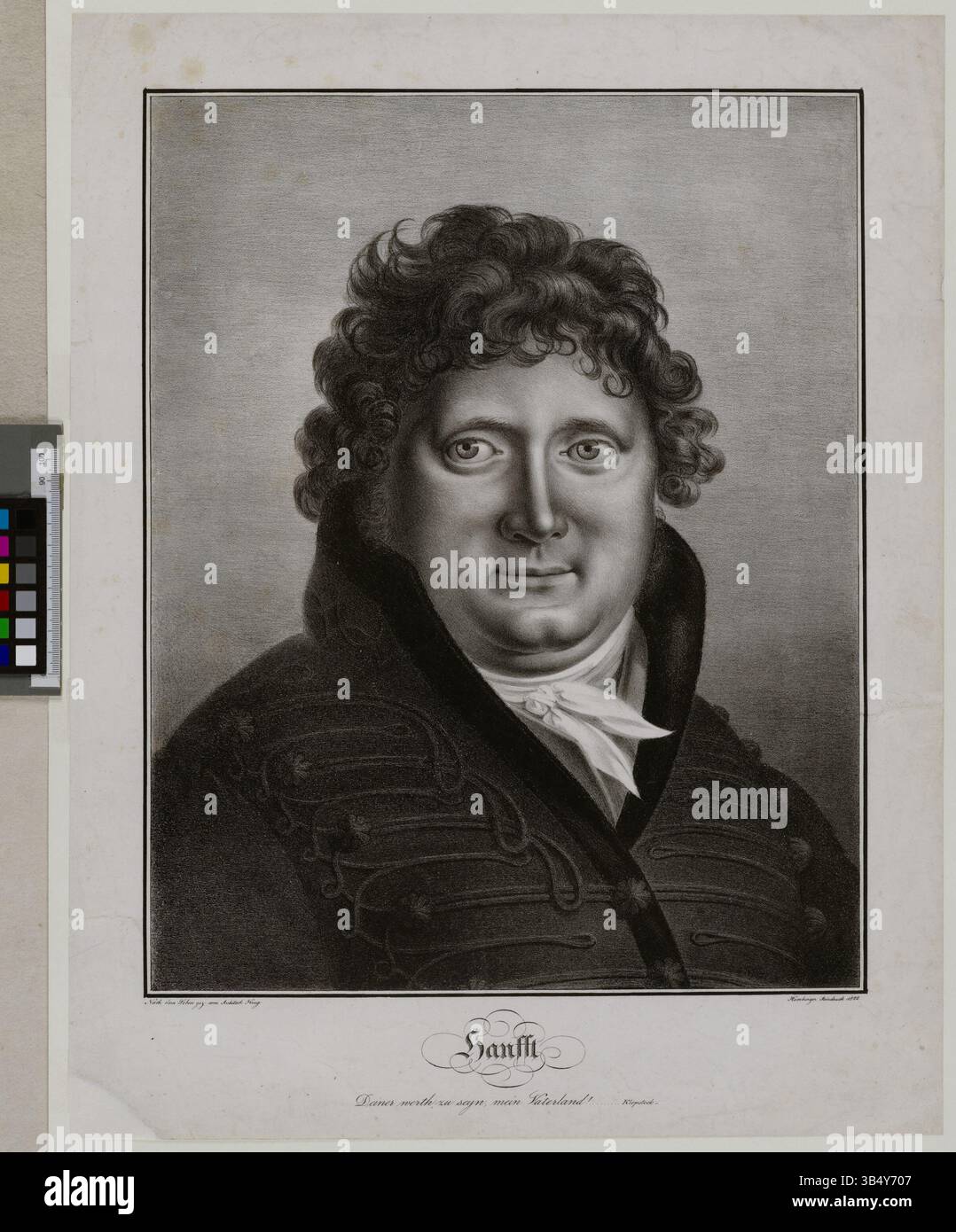 A lithographic portrait of Heinrich Gottfried Krug by Johann Joachim ...