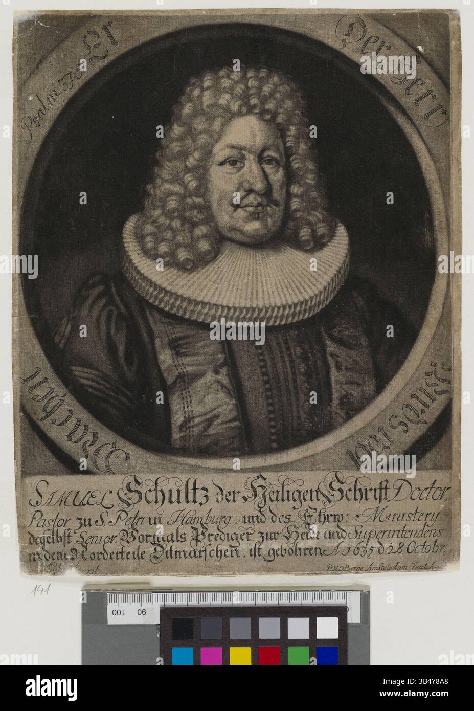 Copper engraving portrait of Samuel Schulz from the 16th century, by ...