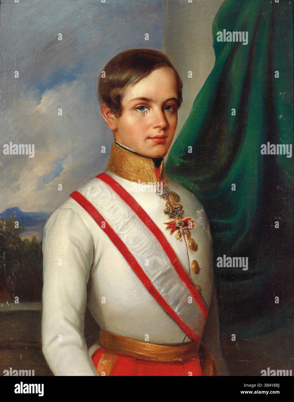 Portrait of Emperor Franz Joseph I, created in 1849, depicting the ...