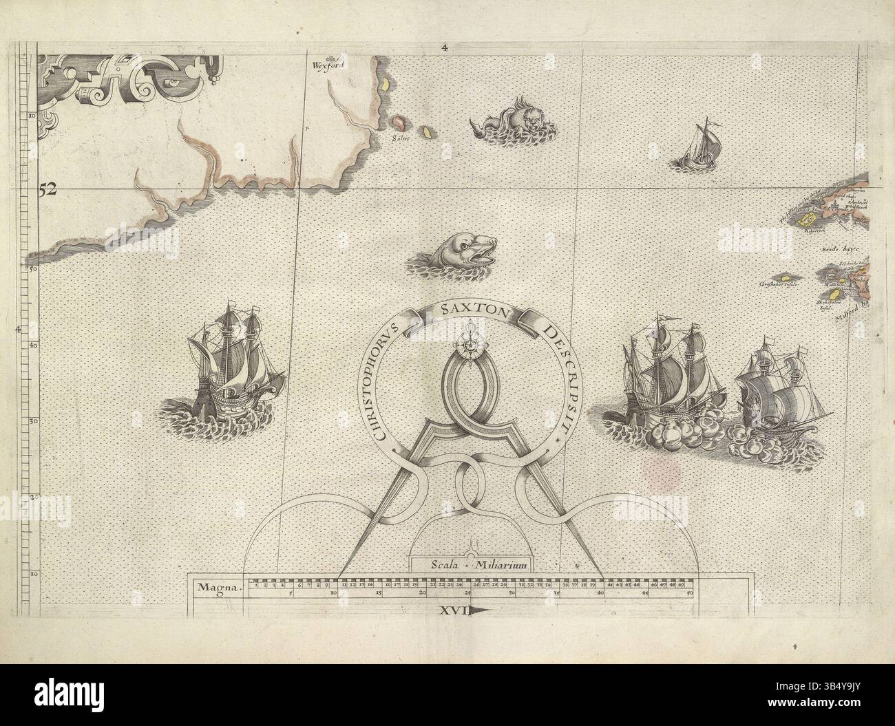 Christopher Saxton’s 16th-century map, ‘Britannia Insularum in Oceano ...