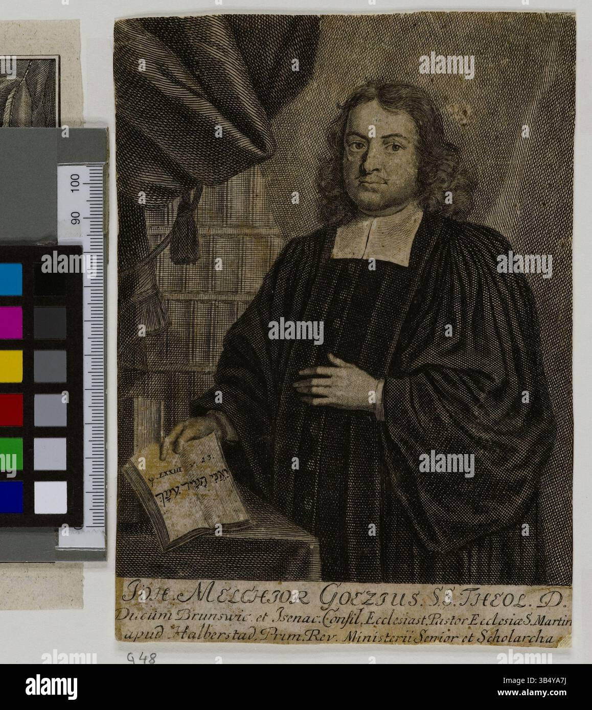 Copper engraving of Joh. Melchior Goezius, a variant of Johann Melchior ...