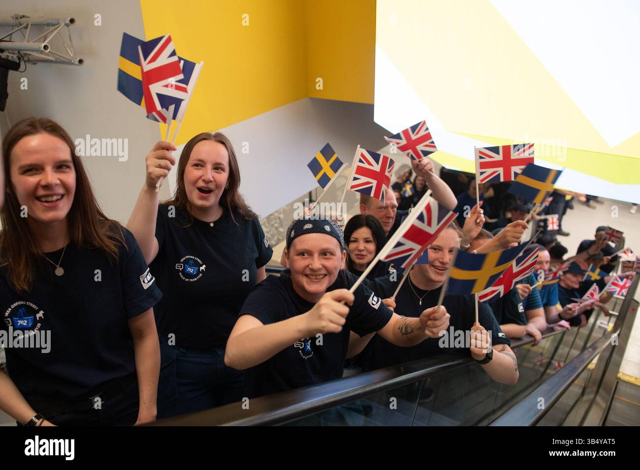 London, UK. 01 May 2025. Pictured: IKEA staff welcome shoppers at the ...
