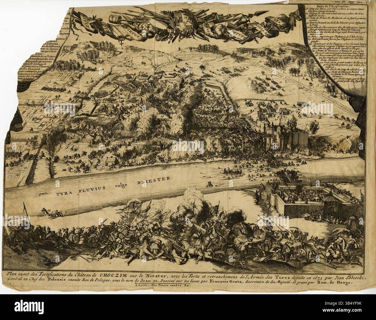 Romeyn de Hooghe’s 17th-century print presents a detailed map of the ...