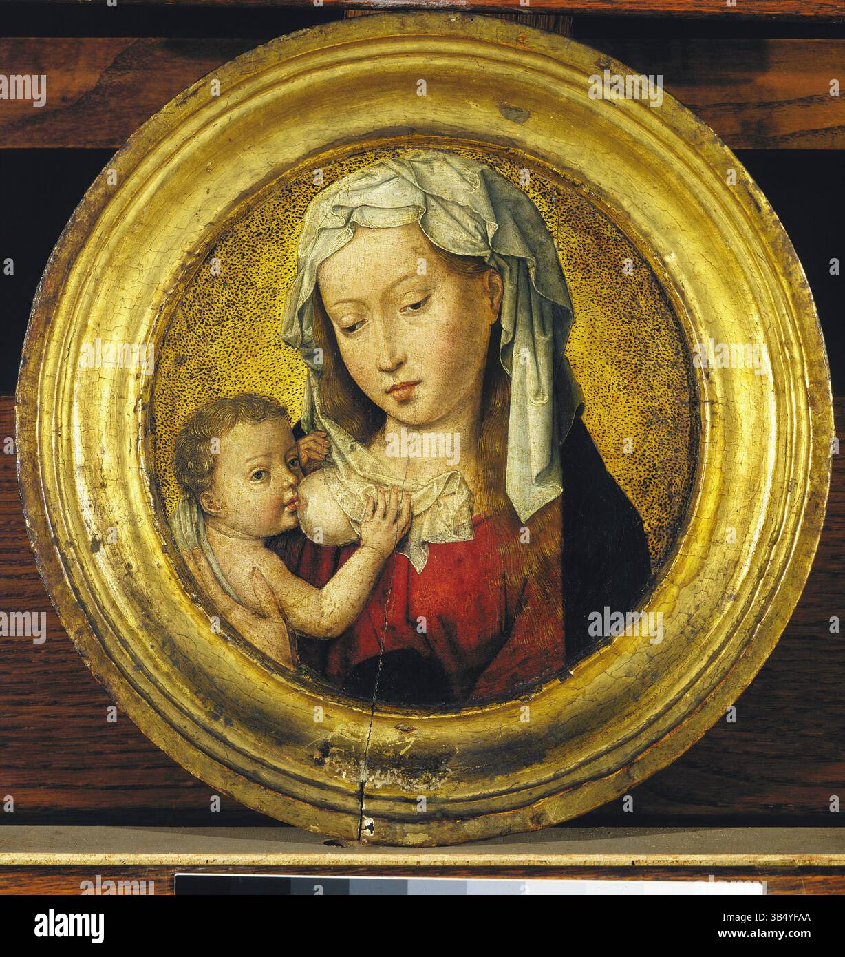 This 15th-century painting from the workshop of Hans Memling shows the Virgin Mary nursing the ...