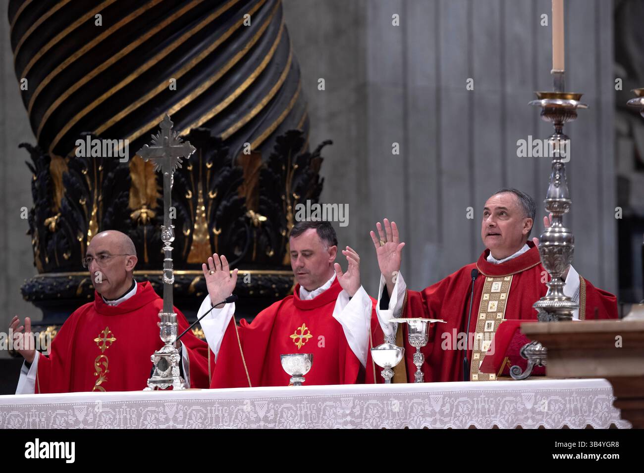 Cardinal Baldassarre Reina, cardinal Rolandas Makrickas and cardinal ...