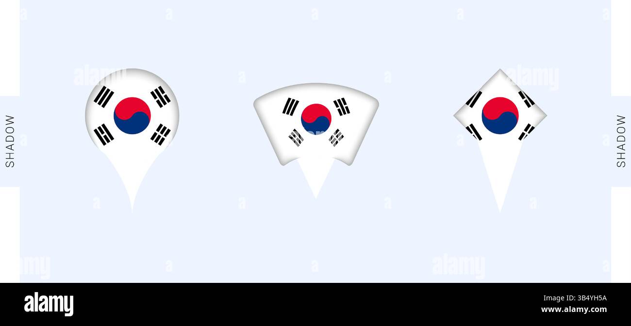 South Korea Map Markers Set. Perfect for projects related to South ...