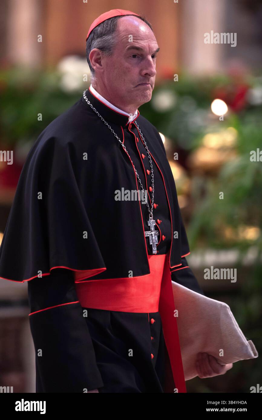 Cardinal François-Xavier Bustilloarrives for a mass on the fifth day of ...
