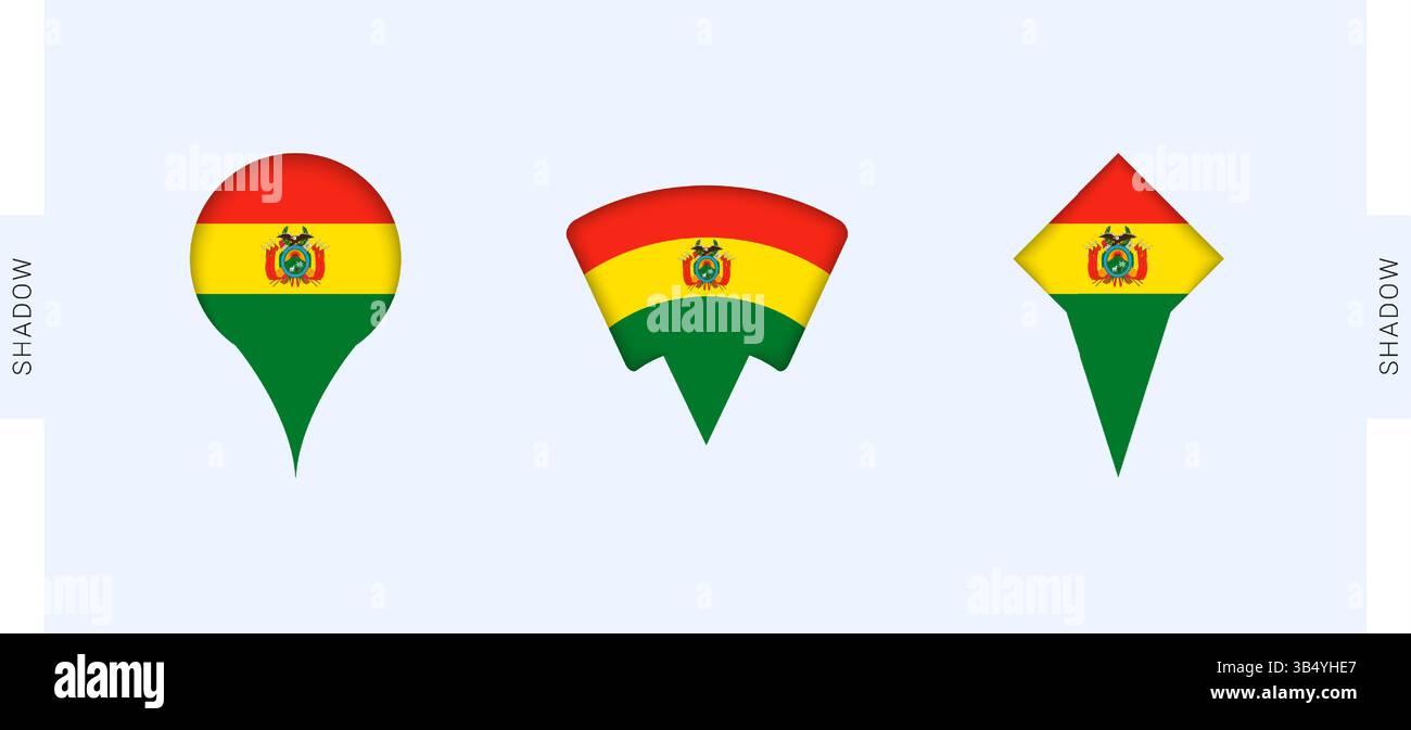 Bolivia Map Markers Set. Perfect for projects related to Bolivia ...