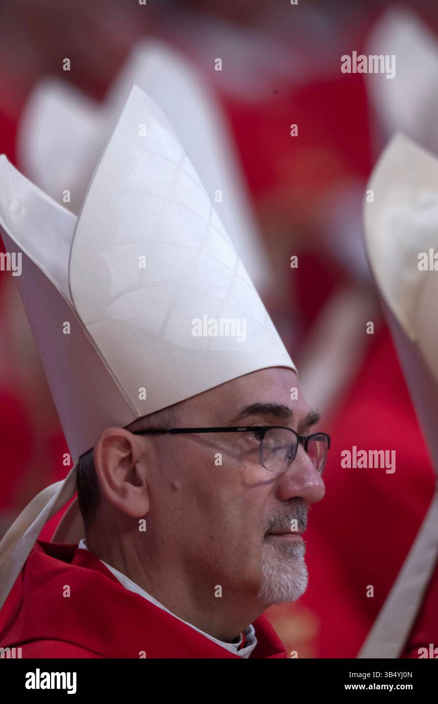 Cardinal Pierbattista Pizzaballa attends mass on the fourth day of the ...