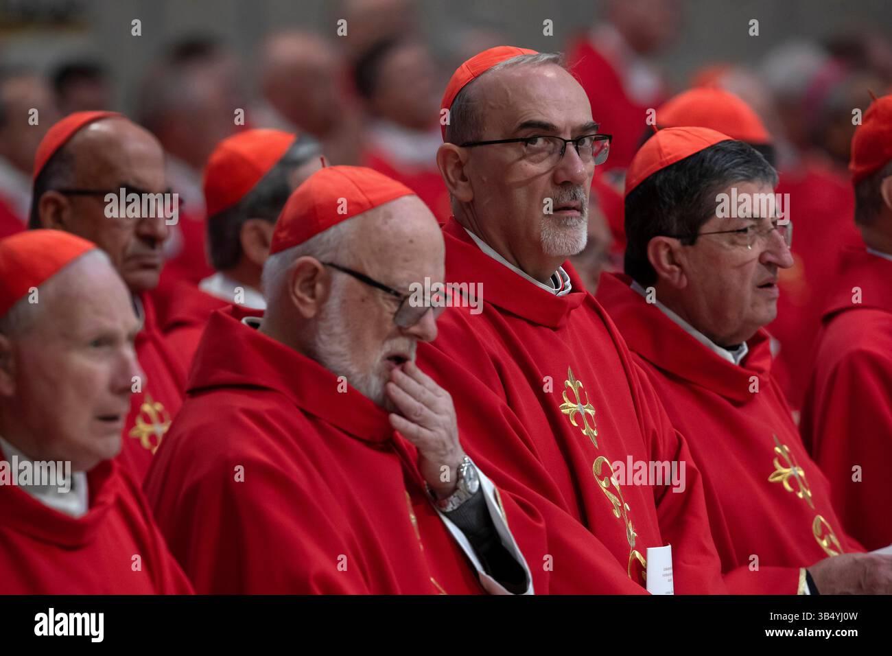 Cardinal Pierbattista Pizzaballa attends mass on the fourth day of the ...