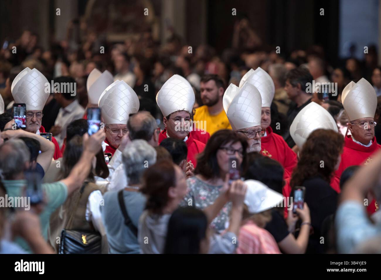 Cardinal Cardinale Frank Leo arrives for a mass on the fifth day of the ...