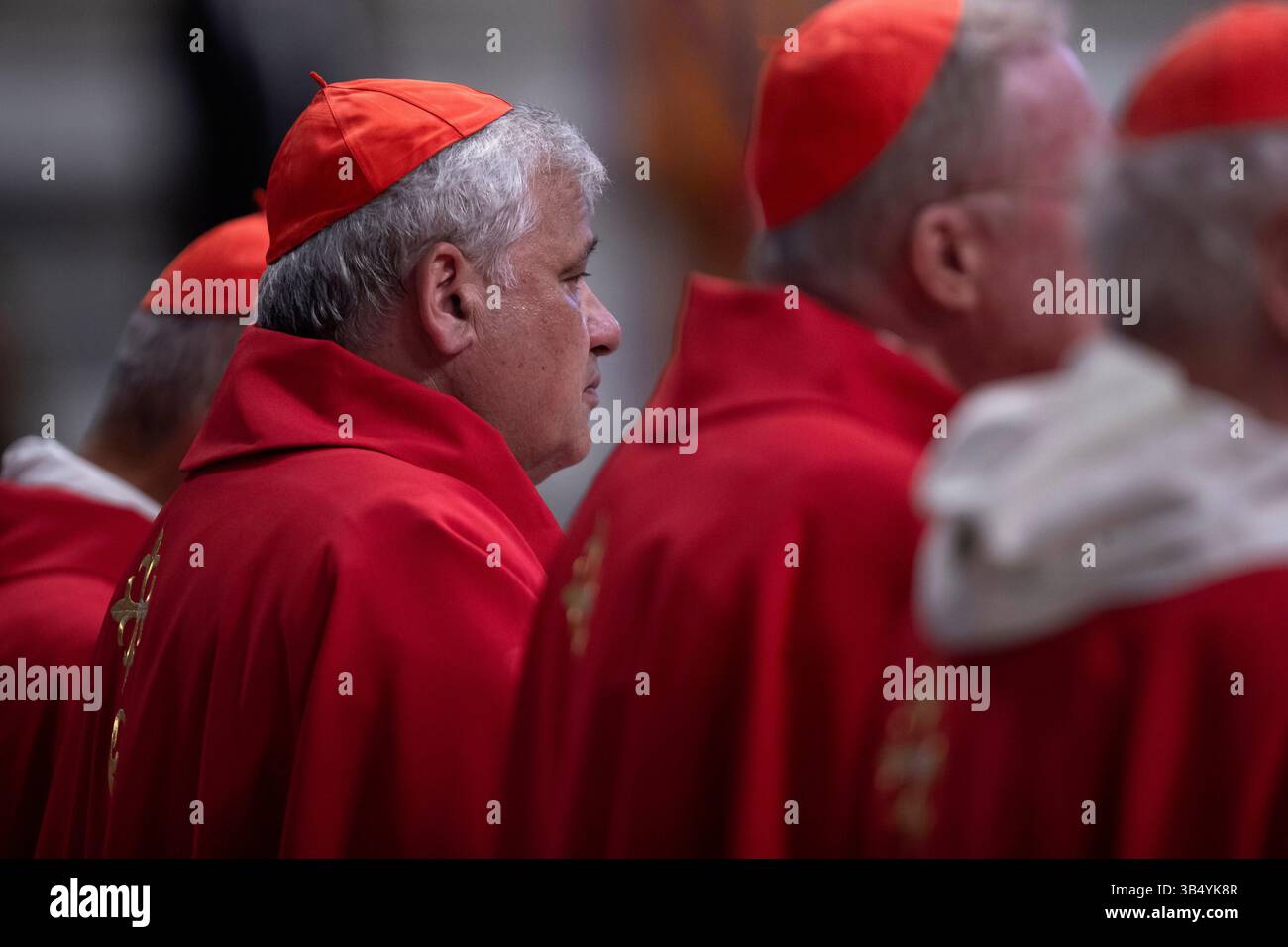 Cardinal Konrad Krajewski arrives for a mass on the fifth day of the ...