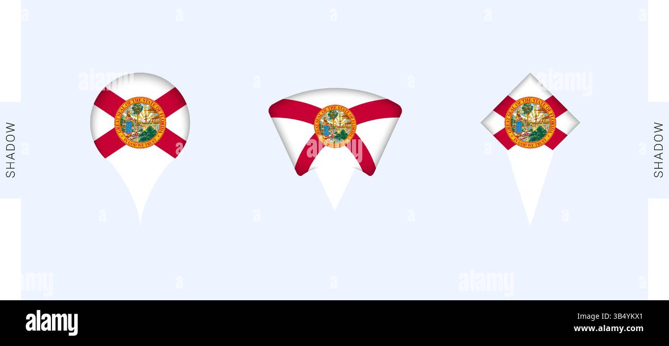 Florida Map Markers Set. Perfect for projects related to Florida ...