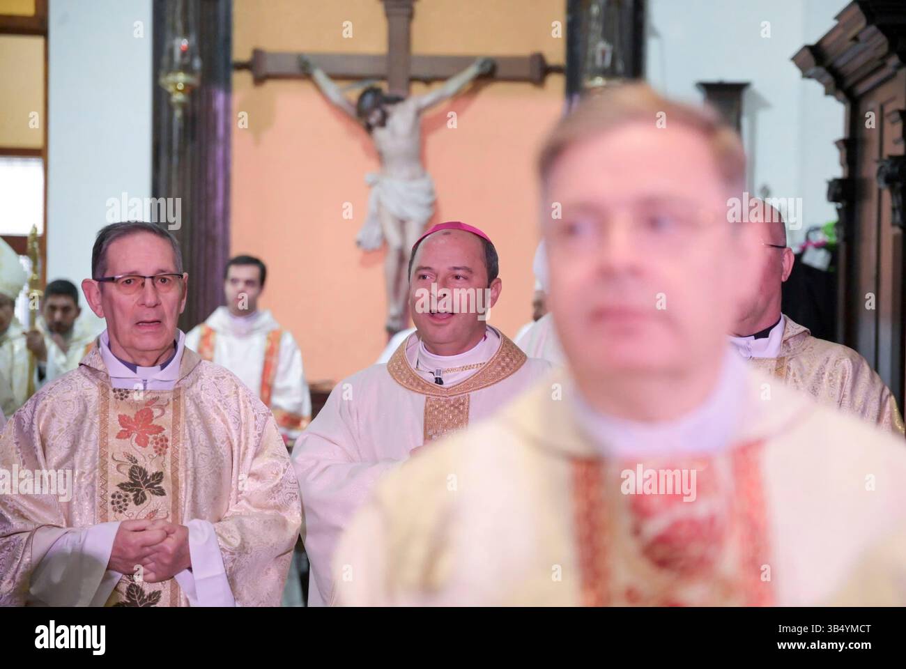 The new Bishop of Tenerife, Eloy Santiago, during his inauguration at ...