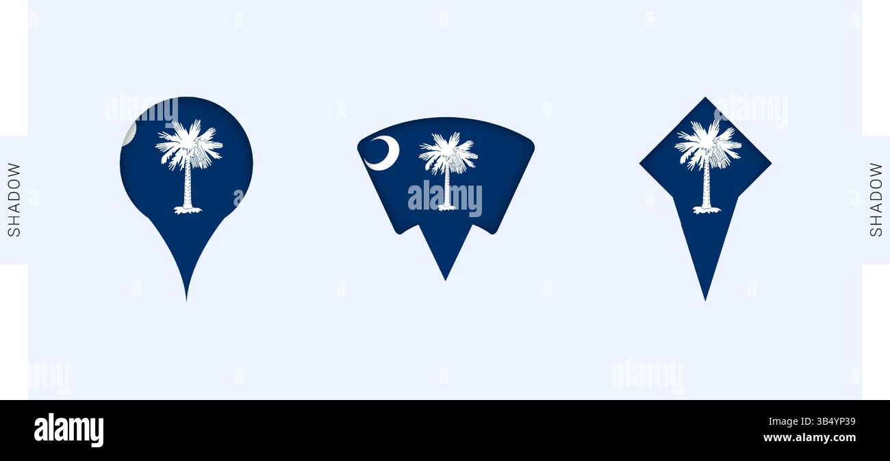 South Carolina Map Markers Set. Perfect for projects related to South ...