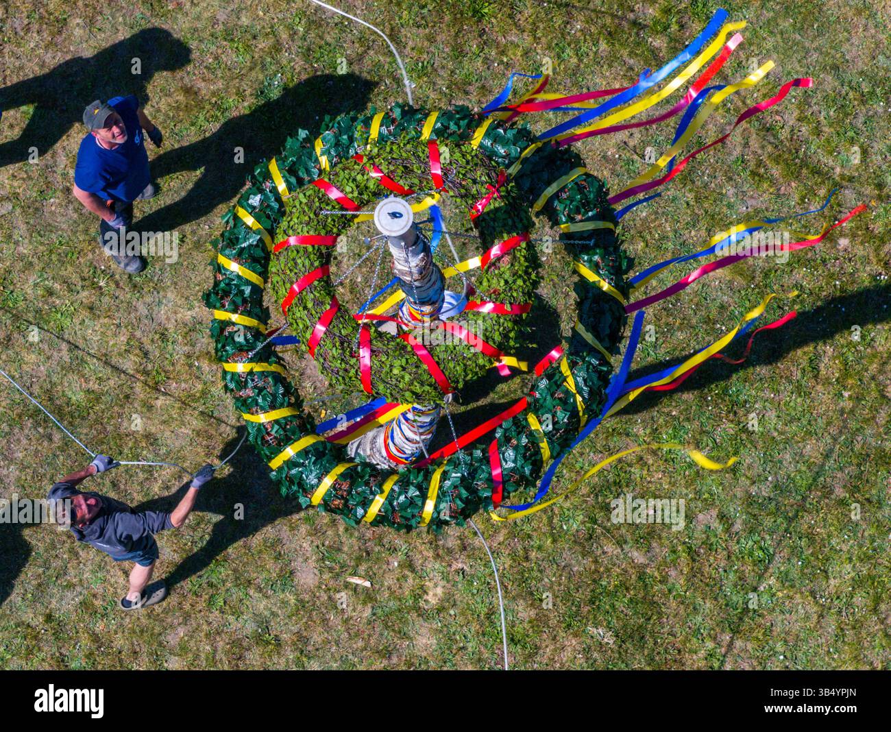 Pokrent, Germany. 01st May, 2025. Members of the volunteer fire ...