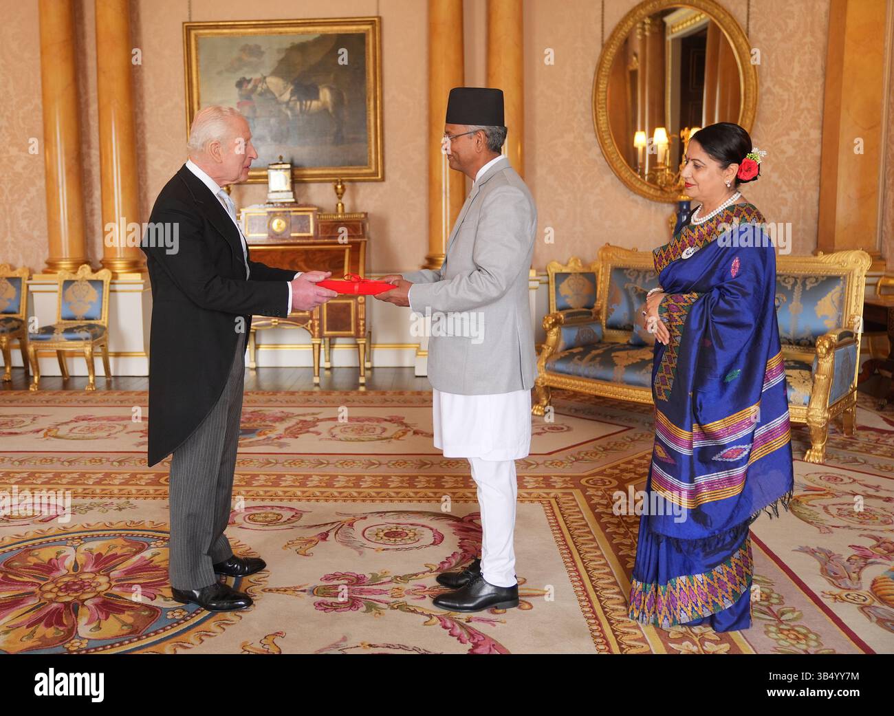 The Ambassador of Nepal, Chandra Kumar Ghirmire, accompanied by Sarita ...