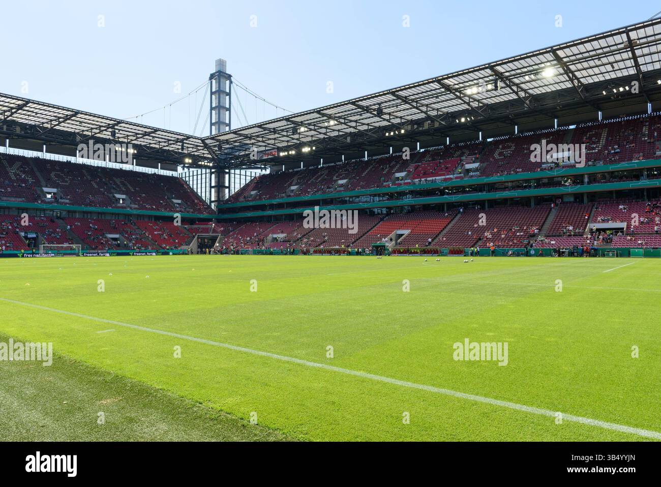 General view from inside the ground way before kick-off before the DFB ...