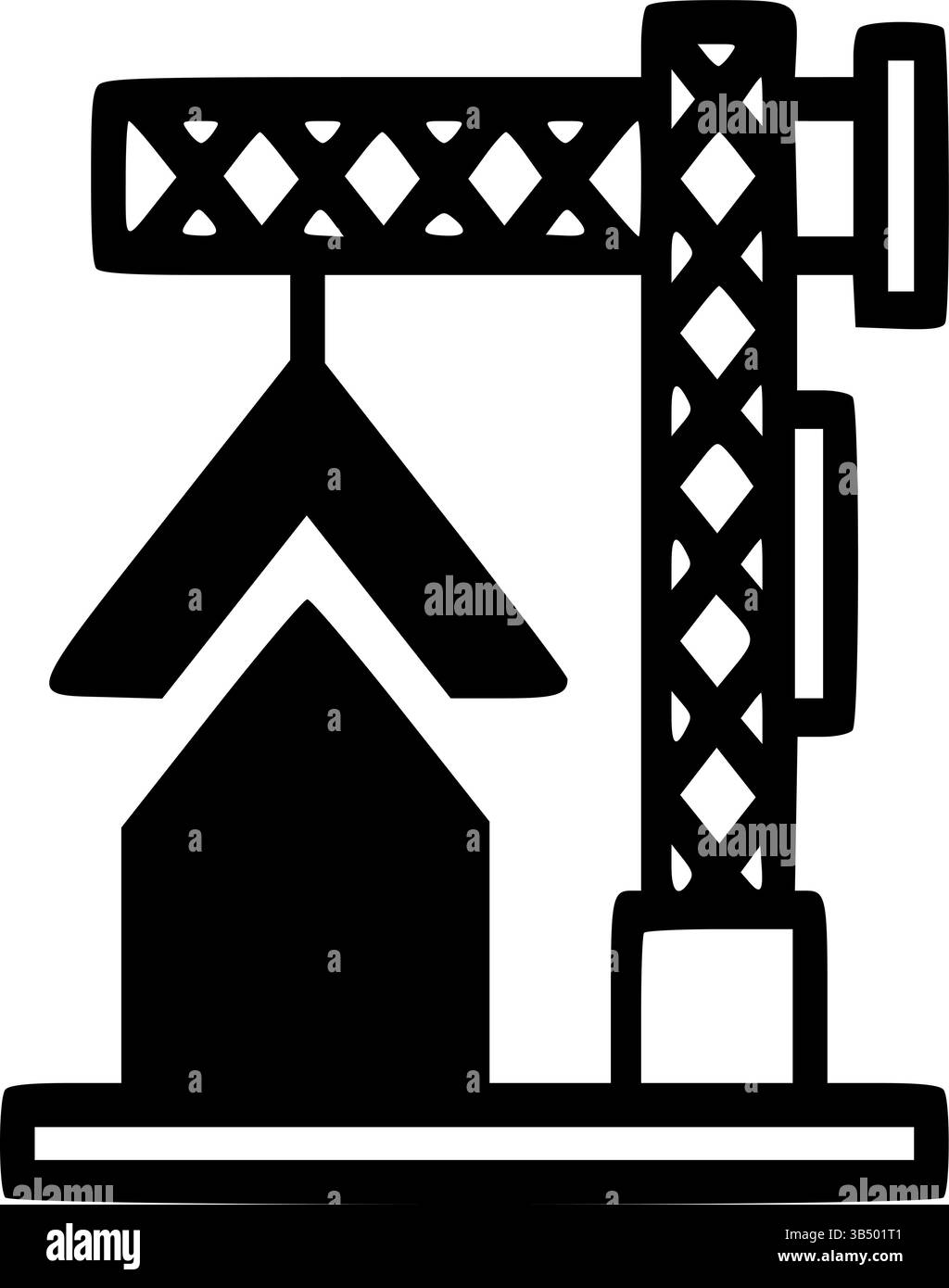 Crane roof construction Stock Vector Images - Alamy