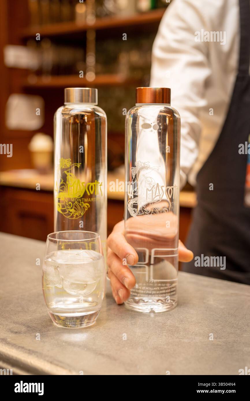 La Mascotte Montmartre – Elegant Beverage Bottles in Refined Bar ...