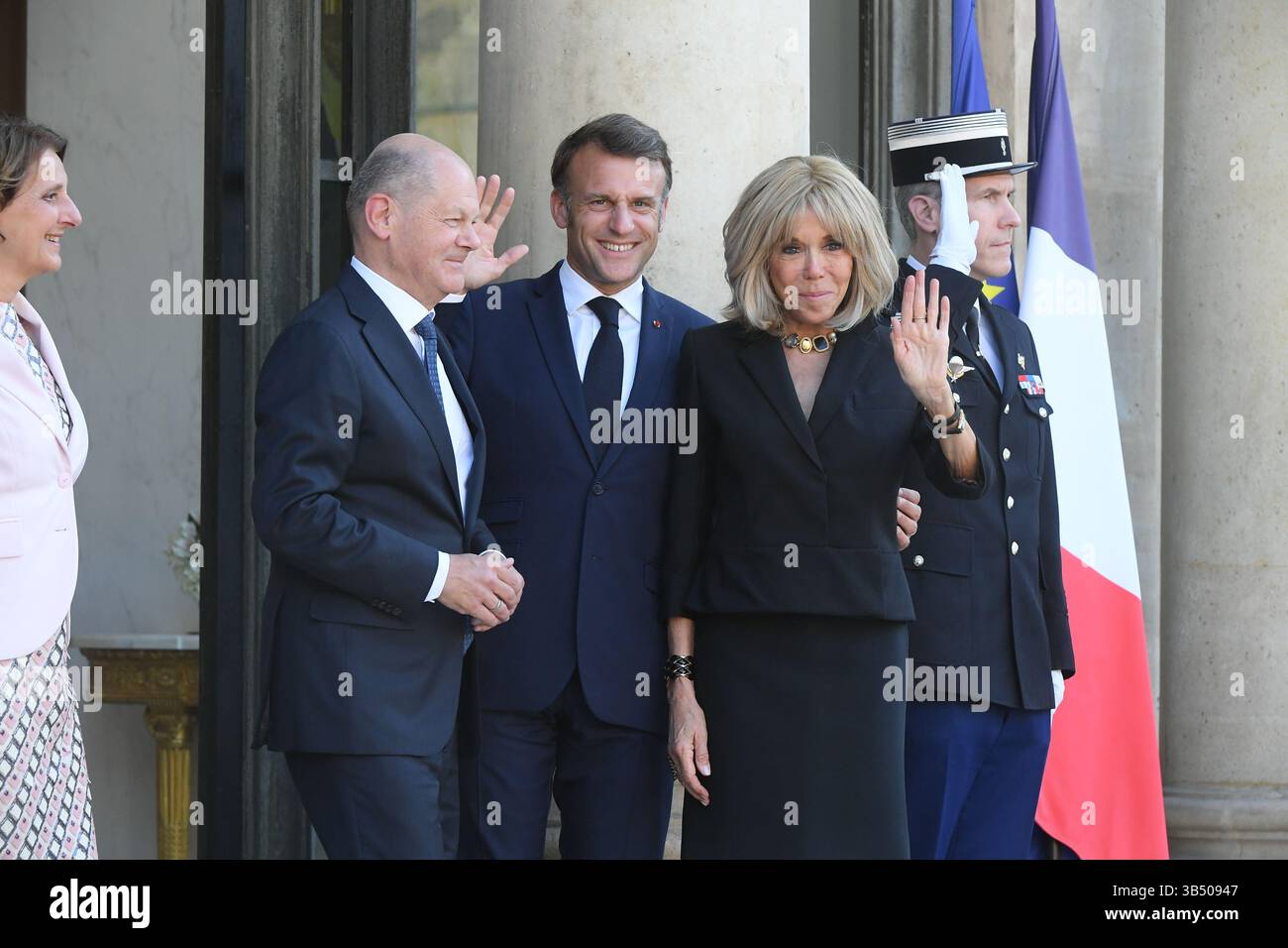 The President of the Republic Emmanuel Macron and Mrs. Brigitte Macron ...