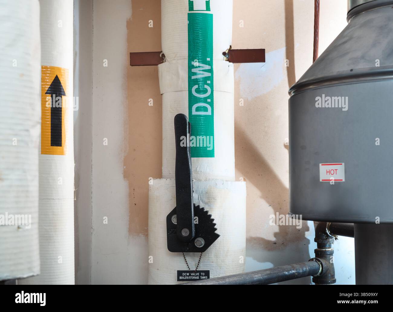 Domestic cold water valve to boiler. Or shut-off valve to hot water ...