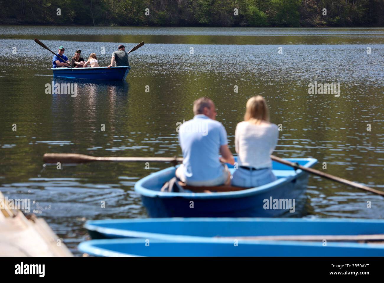 01 May 2025, Saxony-Anhalt, Wendefurth: Visitors are out and about in a ...