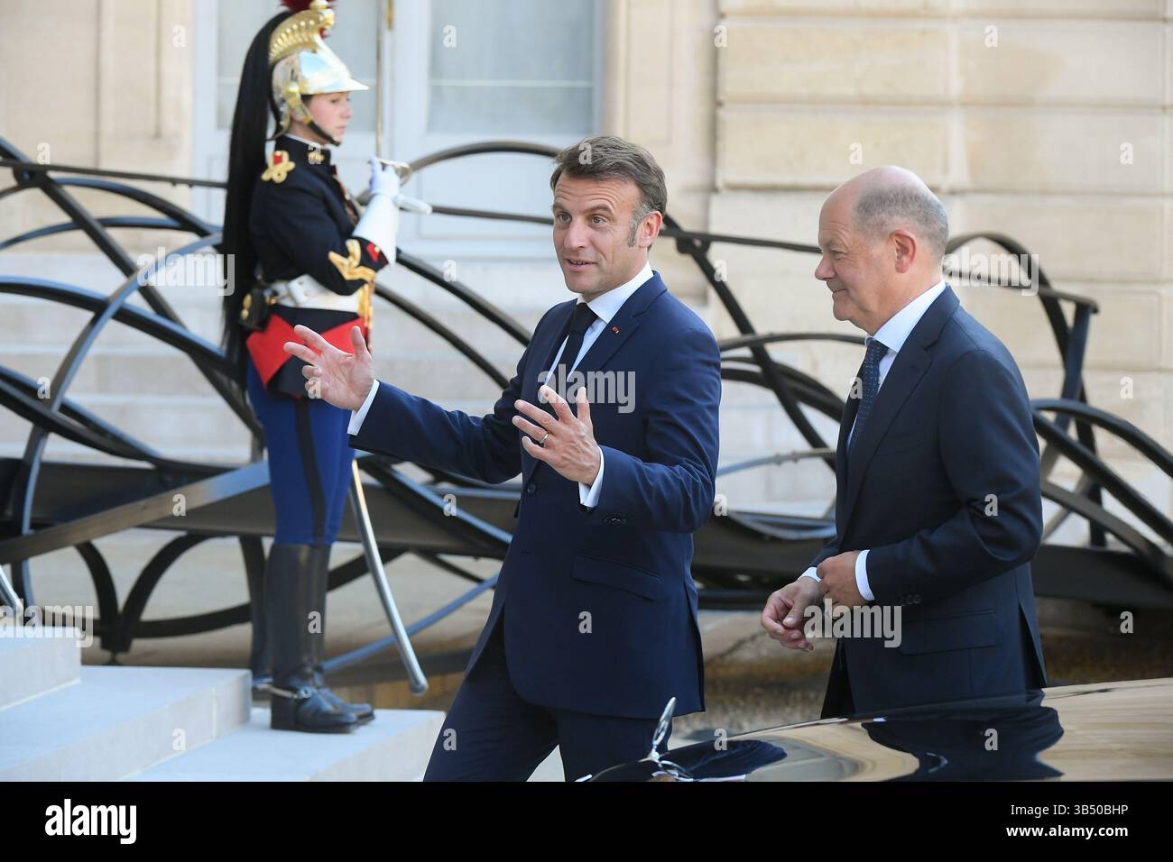 The President of the Republic Emmanuel Macron and Mrs. Brigitte Macron ...